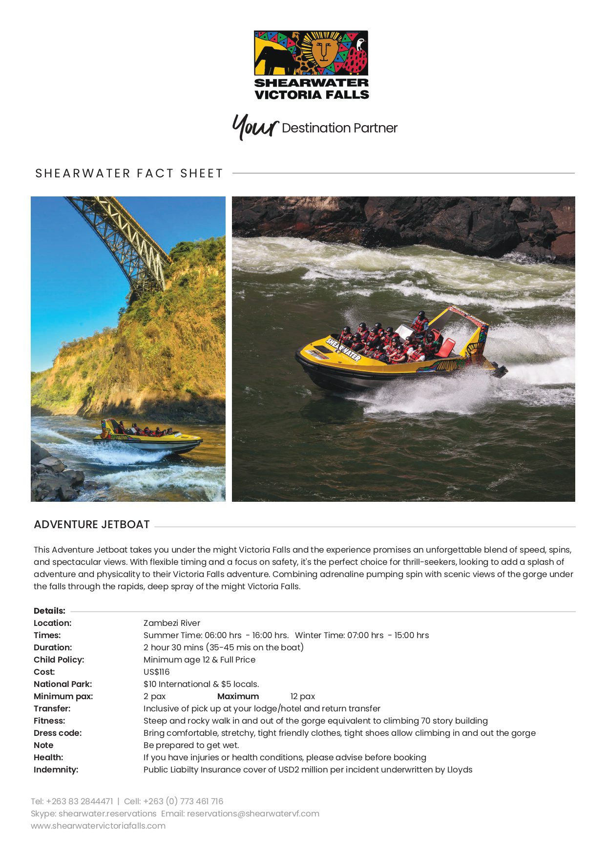 Jet Boat Adventure - Shearwater Victoria Falls